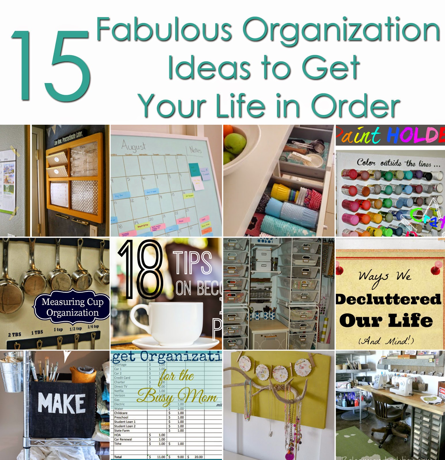 15 Fabulous Organization Projects to Get Your Life in Order