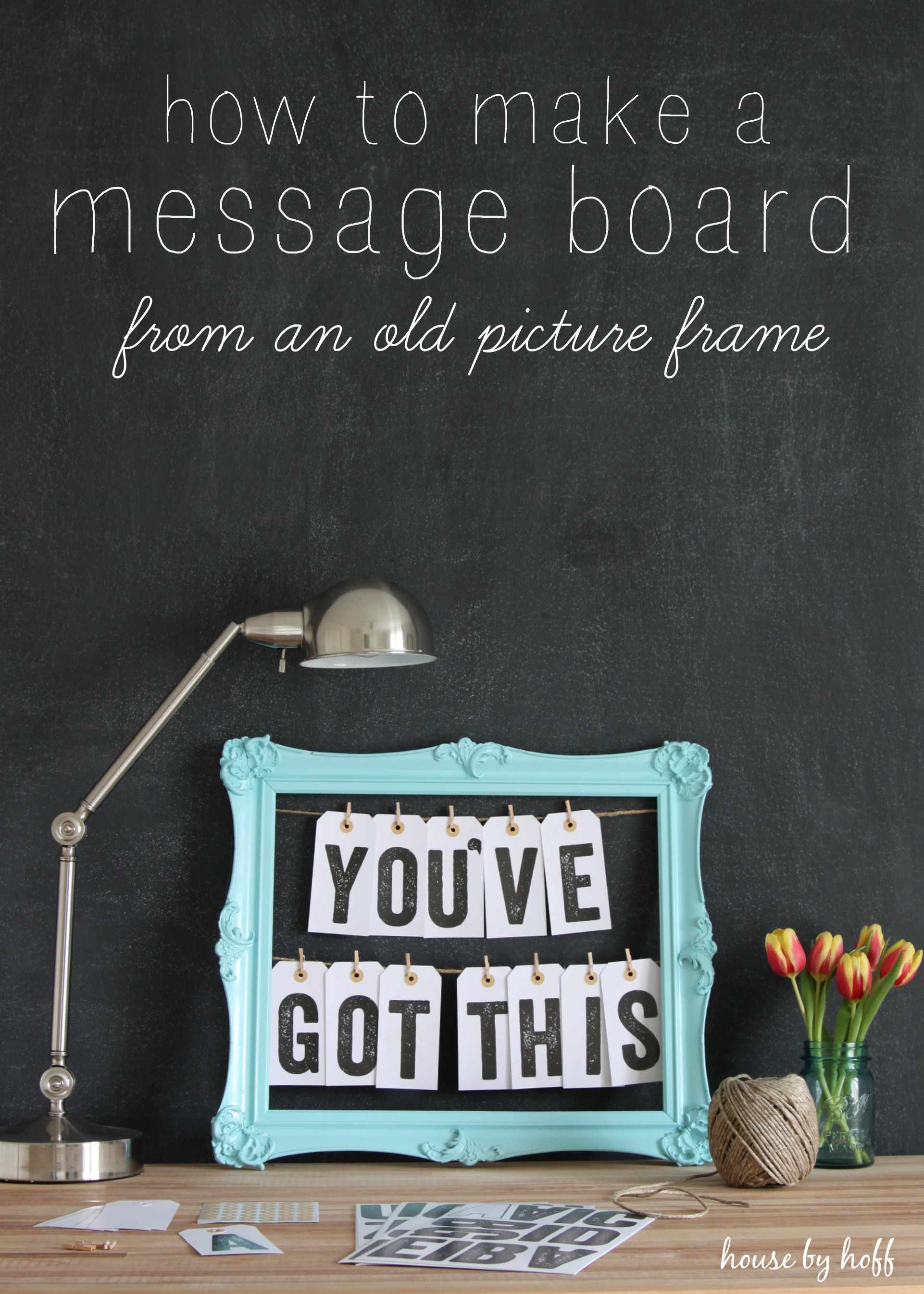How to Make a Message Board From an Old Picture Frame {$30 Thursday!}