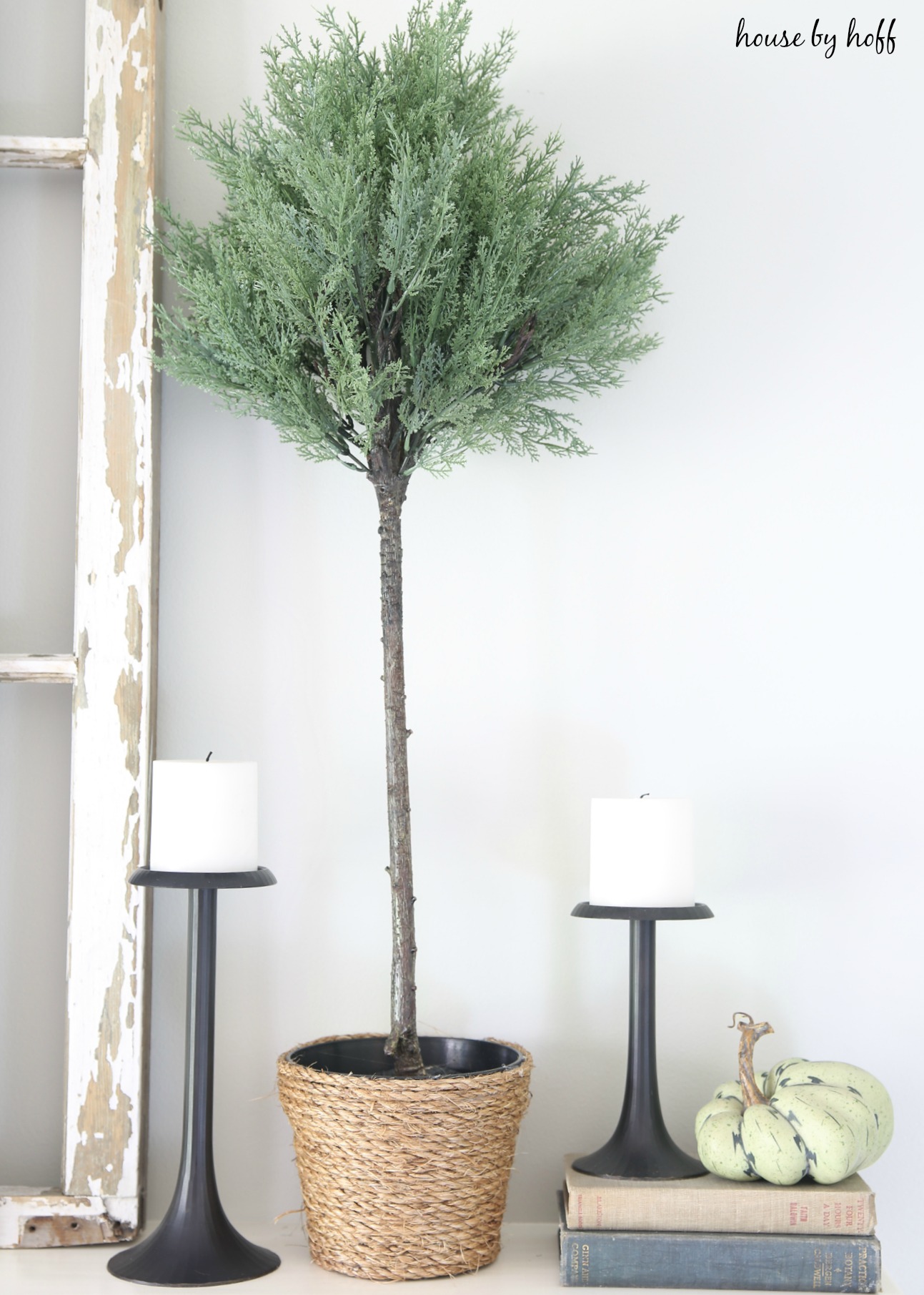 Rope-Wrapped Ikea Topiaries