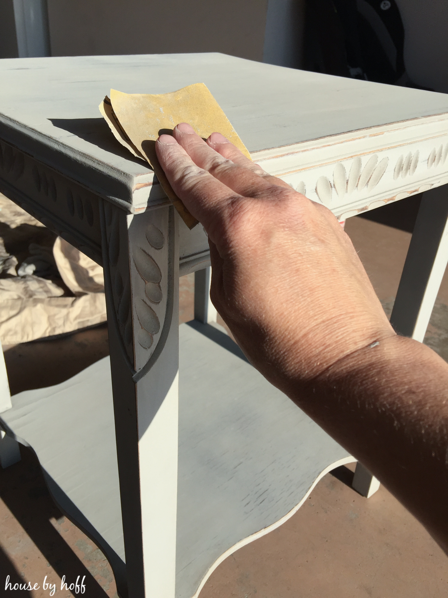 Side Table Makeover Using Chalky Finish Spray Paint